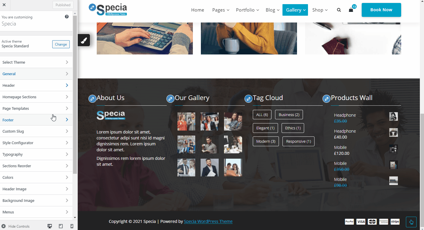 How To Change Footer Background Image Specia HelpDesk